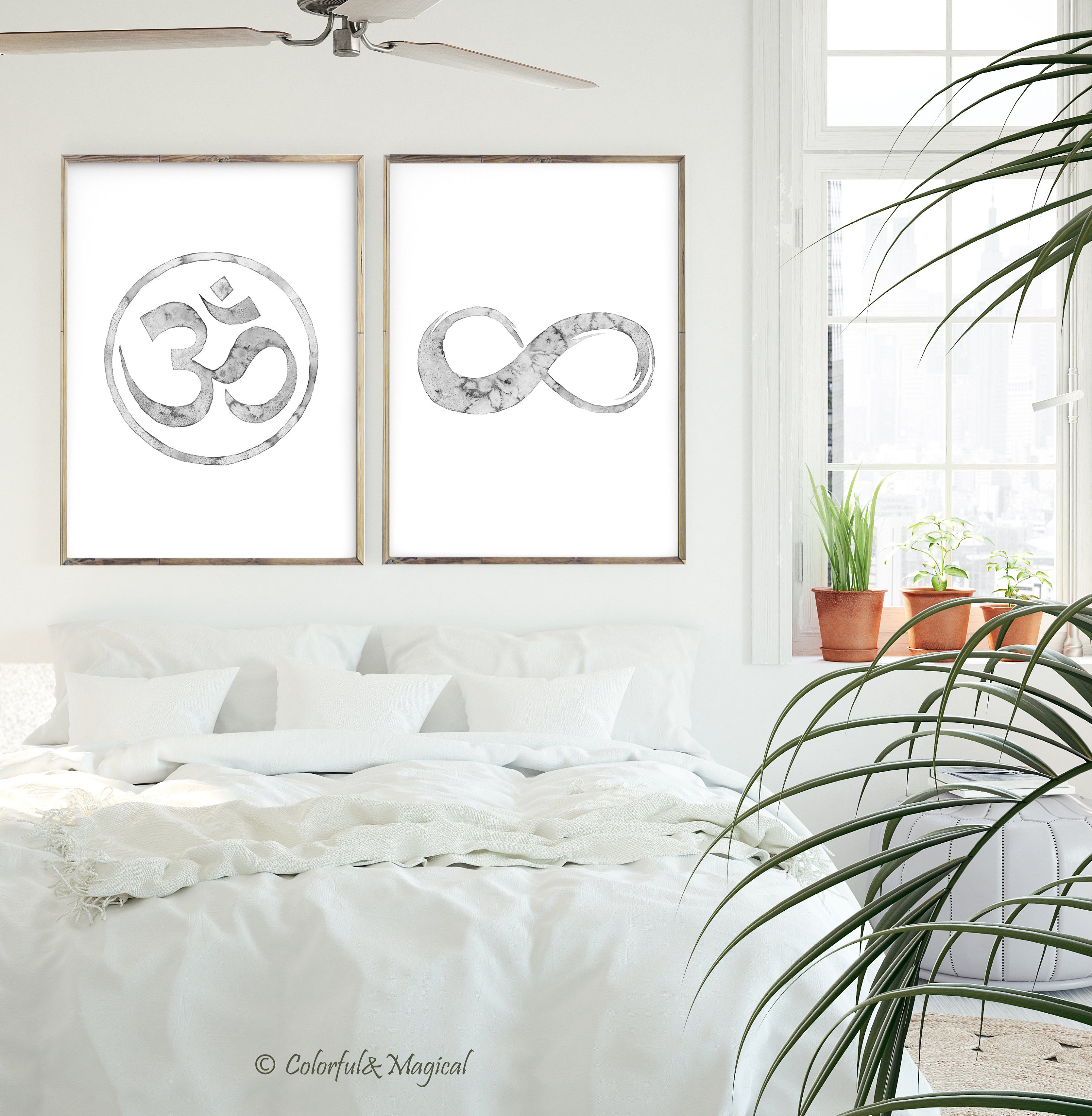 Black and White Infinity Symbol, Instant Print, Black and White Wall ...