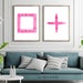 Pink Square Symbol Print, Square Printable Wall Decor, Nursery Decor ...