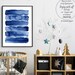 Abstract Print Watercolour Wall Art Indigo Printable Home - Etsy