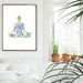 Yoga Watercolor Printable Art, Llustration Poster, Buddhist Spiritual ...