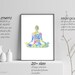 Yoga Watercolor Printable Art, Llustration Poster, Buddhist Spiritual ...
