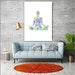 Yoga Watercolor Printable Art, Llustration Poster, Buddhist Spiritual ...