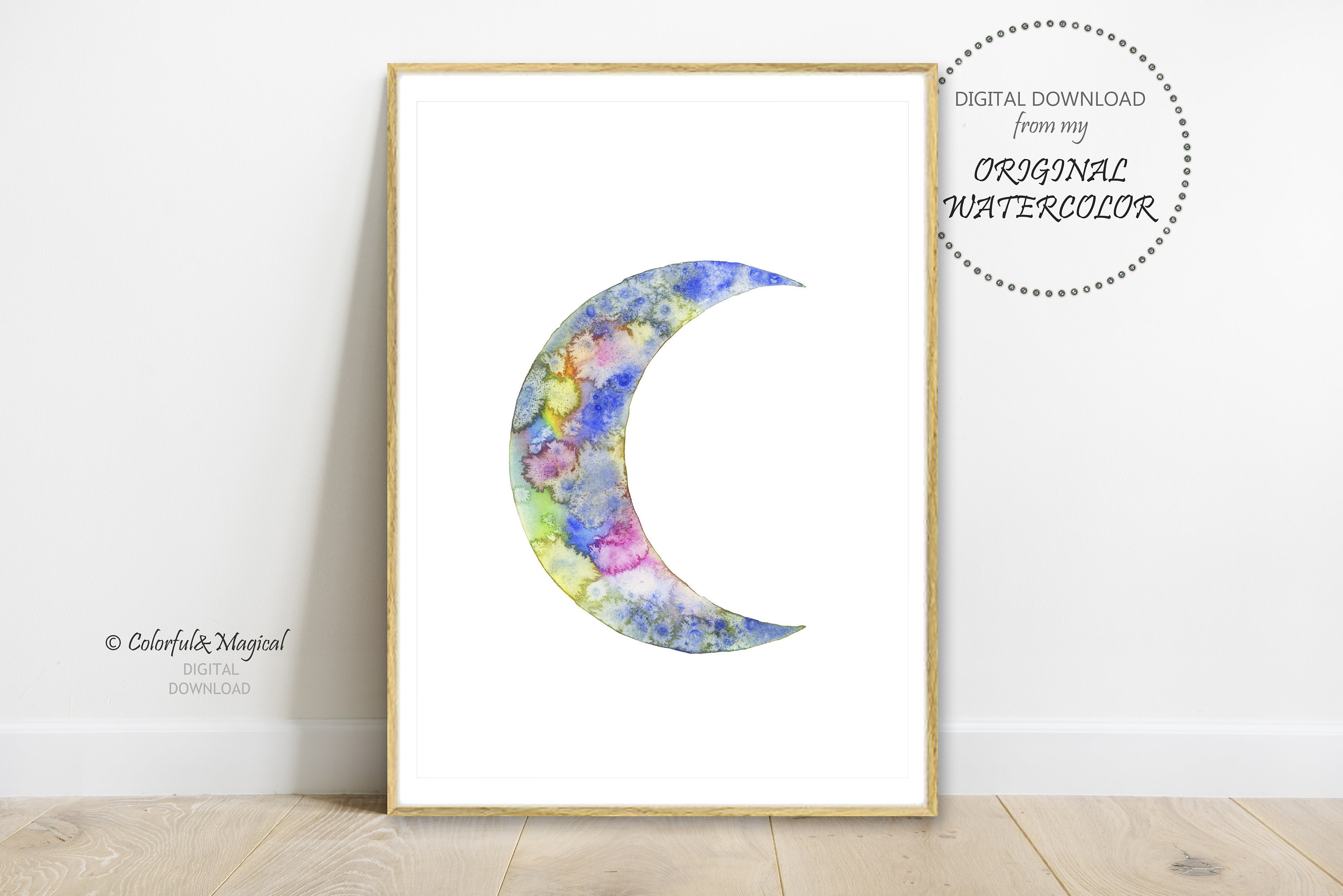 Moon Printable Wall Decor Cosmos Minimalist Art Moon - Etsy
