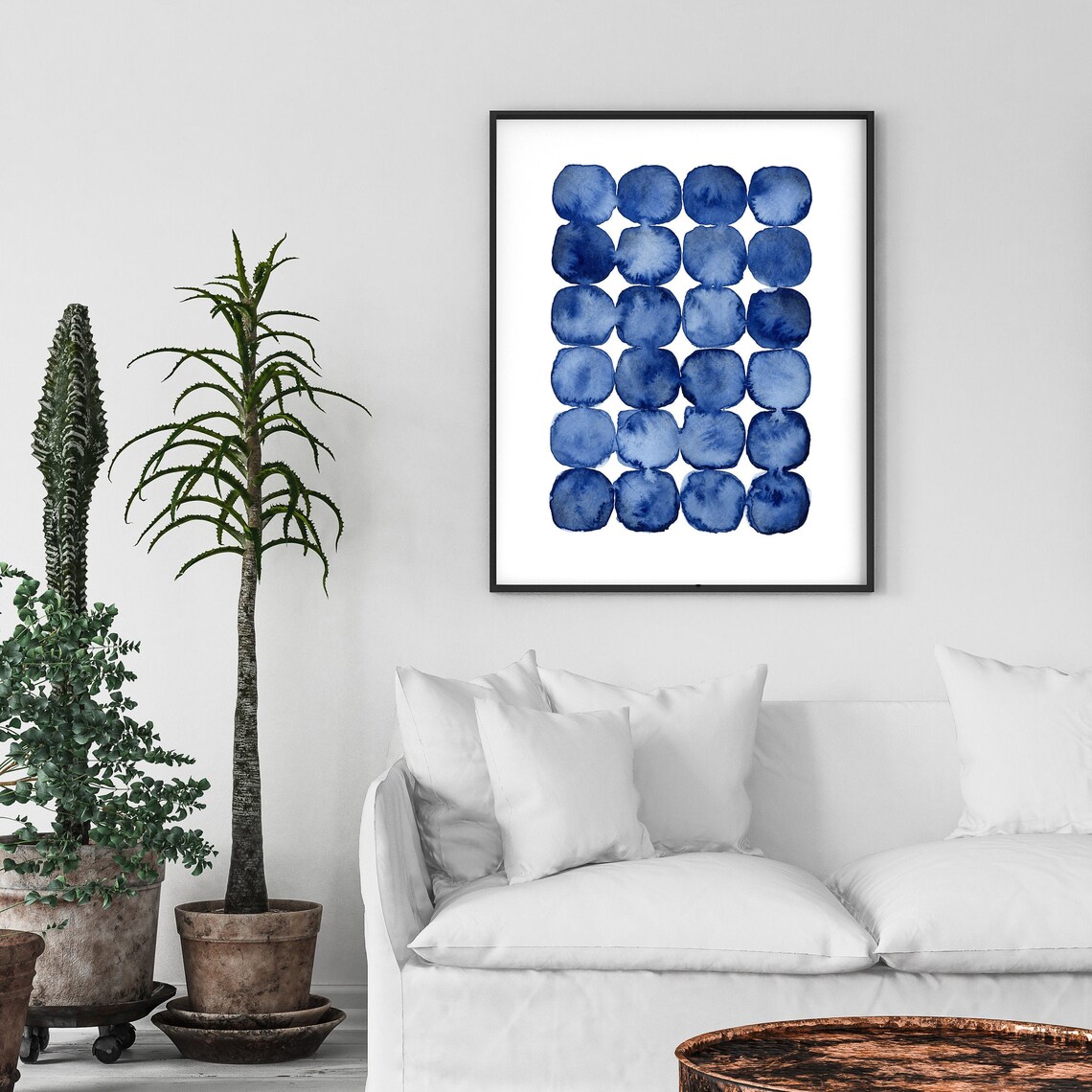 Blue Abstract Print, Watercolor Printable Wall Art, Abstract Home Decor ...