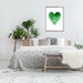 Green Heart Printable Poster, Home Wall Decor, Nursery Decor, Heart ...