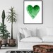 Green Heart Printable Poster, Home Wall Decor, Nursery Decor, Heart ...