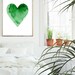 Green Heart Printable Poster, Home Wall Decor, Nursery Decor, Heart ...