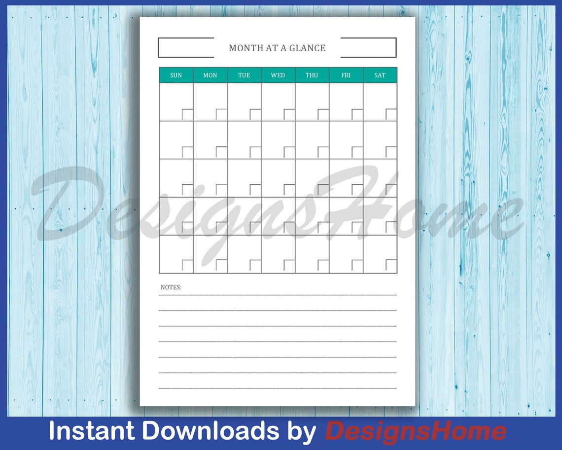 Monthly Student Planner for Students MS Word Editable - Etsy