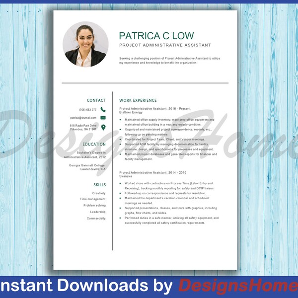 Experience Resume Template MS Word Fully Editable Print Ready - Etsy