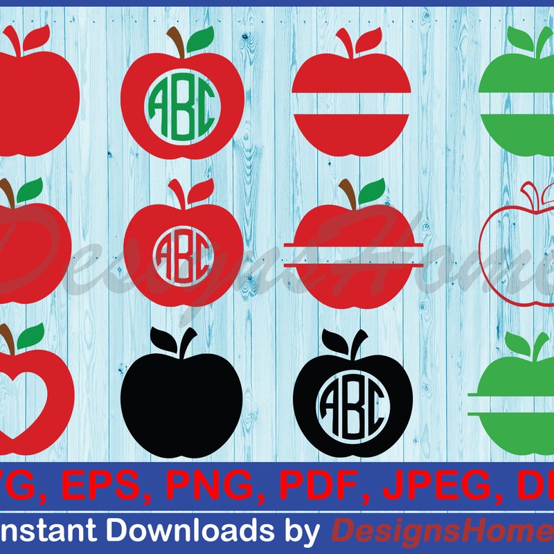 Apple Svg - Etsy