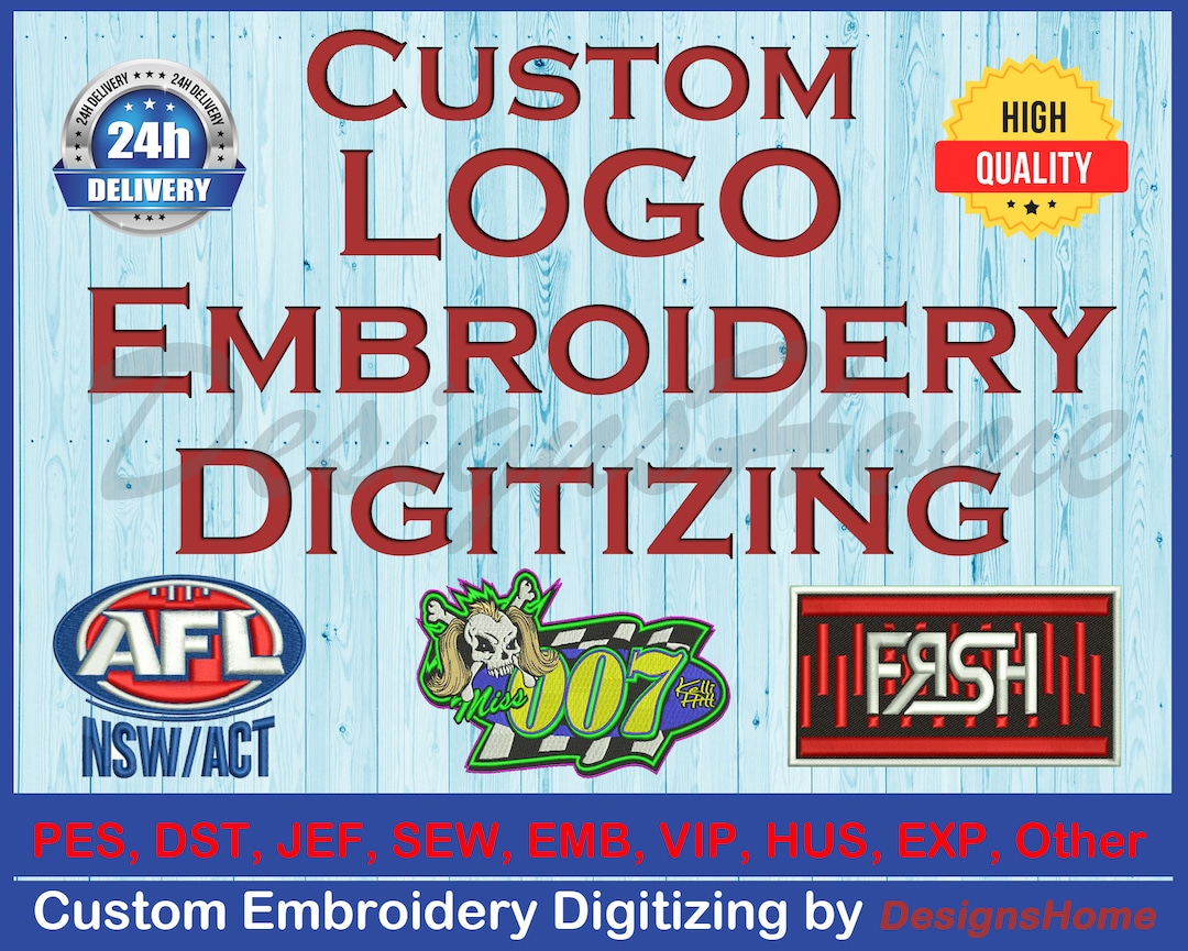 Custom LOGO Embroidery Digitizing | Custom Embroidery Digitizing | Logo ...