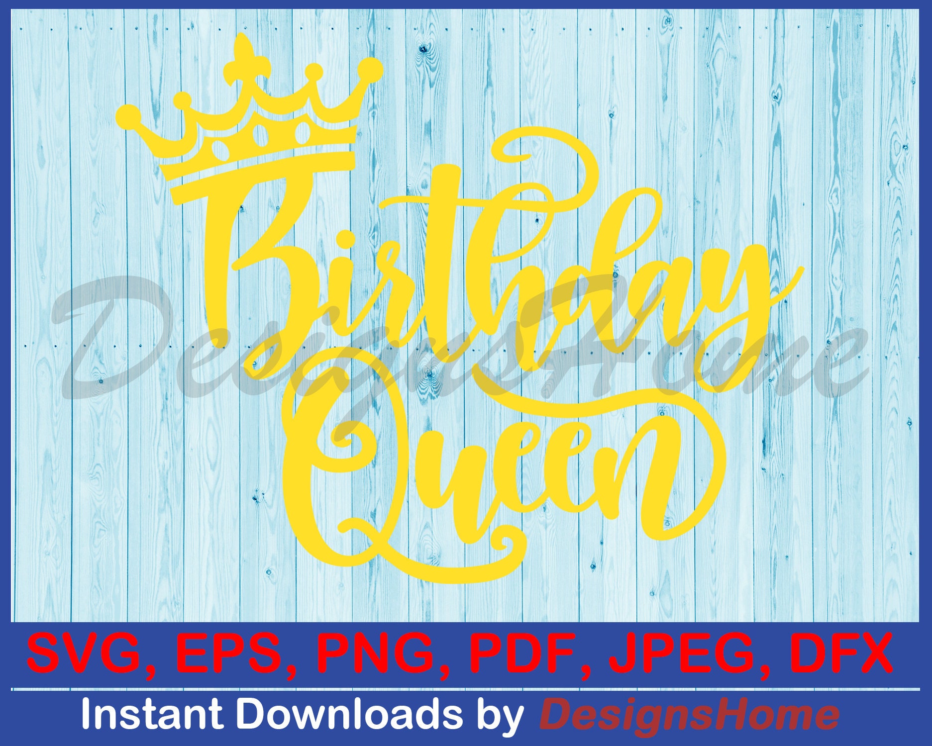 Birthday Queen, Birthday Queen With Crown Birthday SVG, Birthday Cut ...