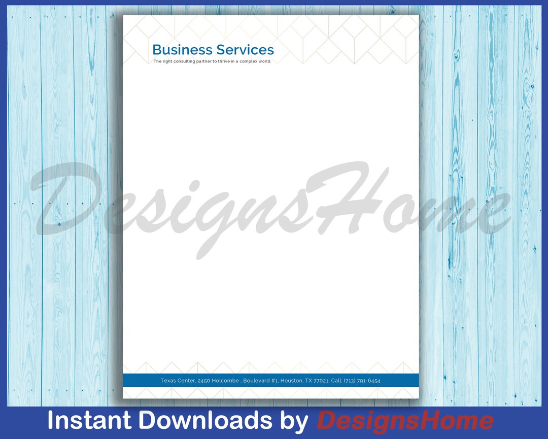 Business Letterhead Template | MS Word | Editable | Print Ready - Etsy