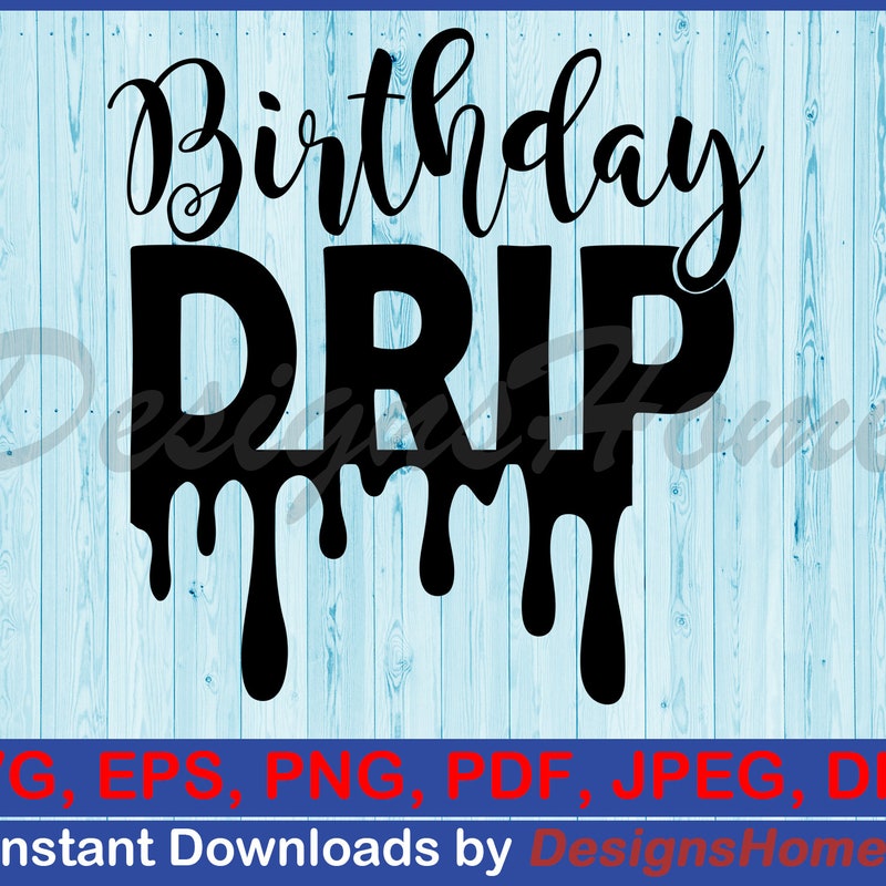 Birthday Queen Drip Svg - Etsy