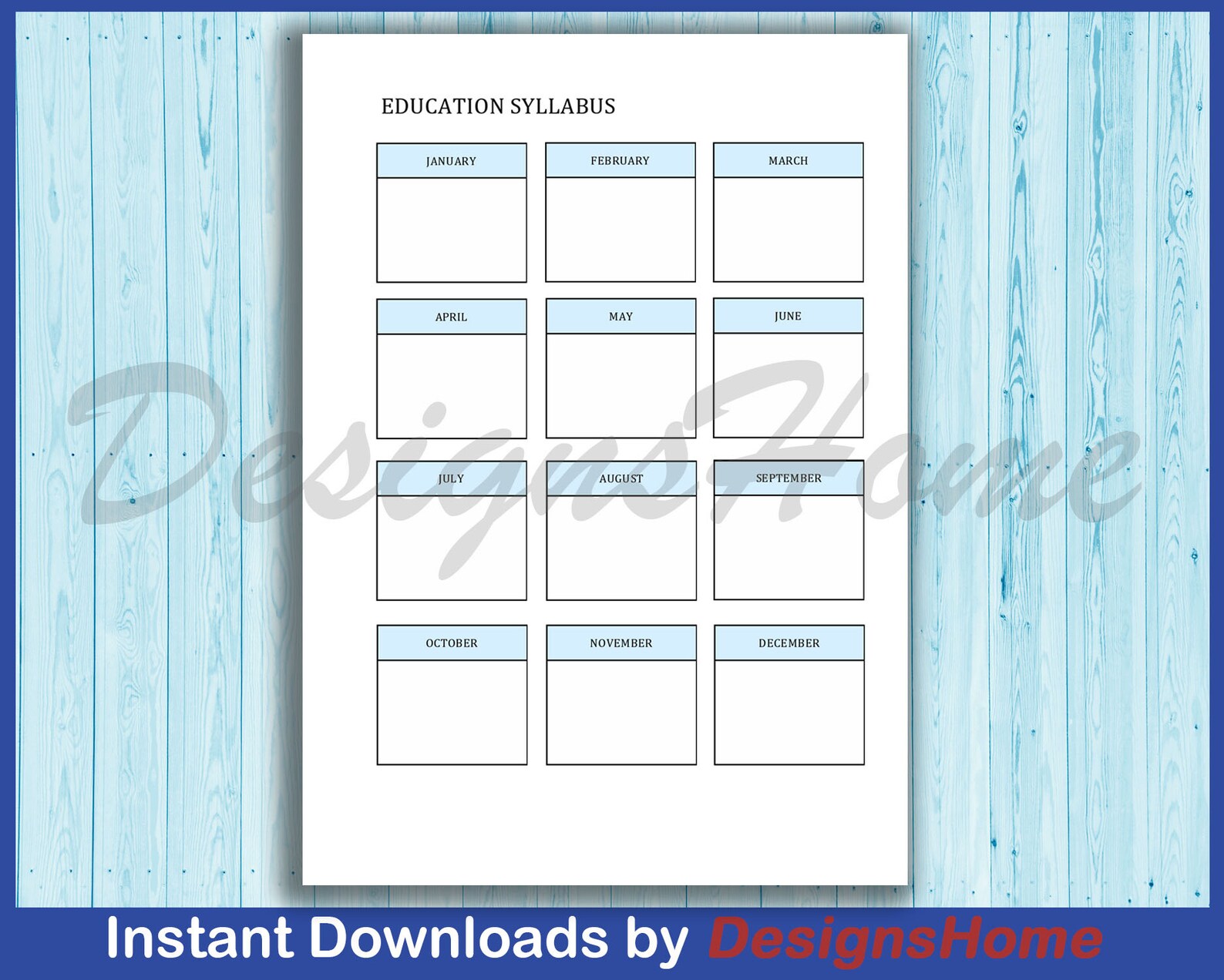 Editable Education Planner Template for Students MS Word | Etsy