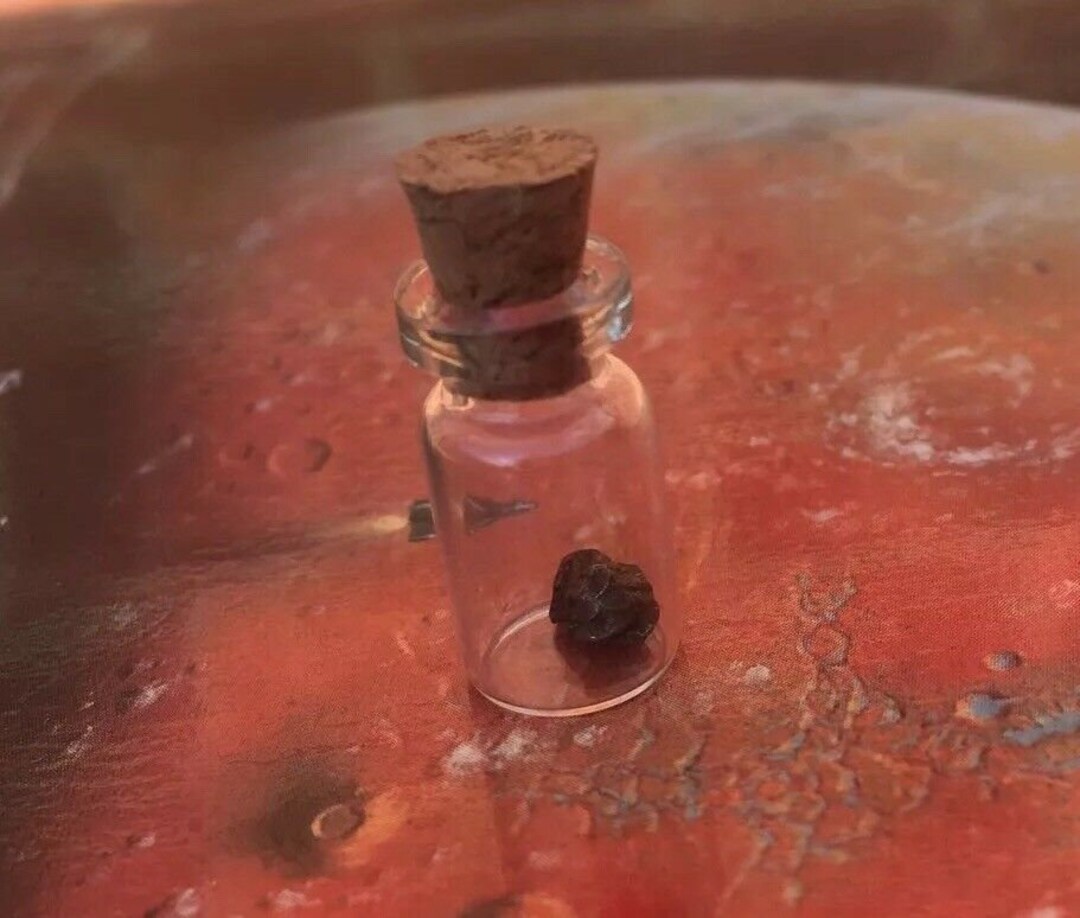 REAL METEORITE Miniature Glass Bottle Kids Educational Party - Etsy
