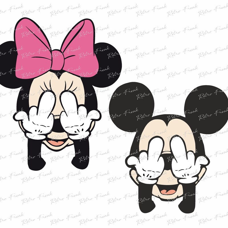 Mickey Middle Finger - Etsy