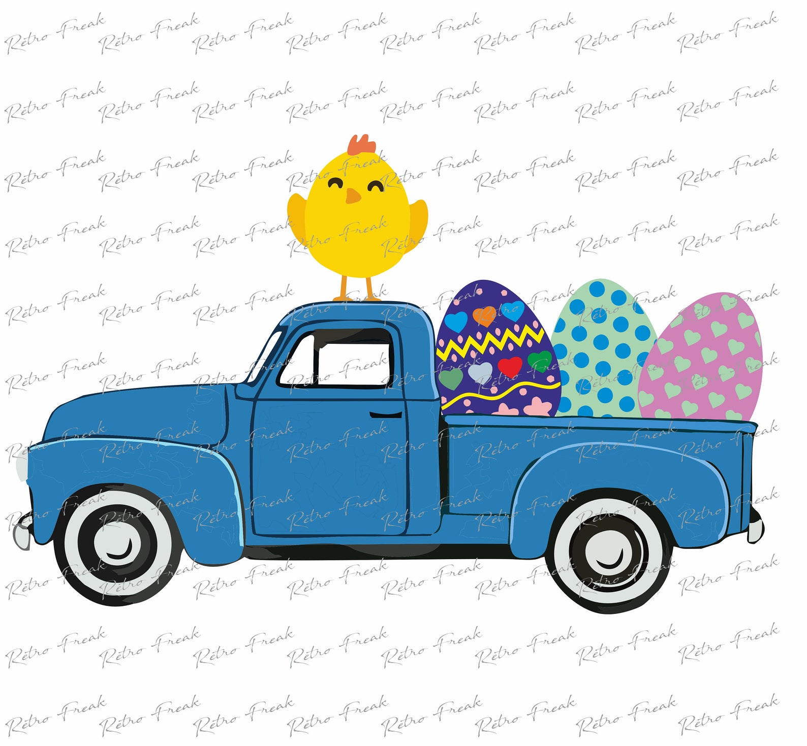 Easter Car Png Sublimation Designs Easter Watercolor PNG Files | Etsy