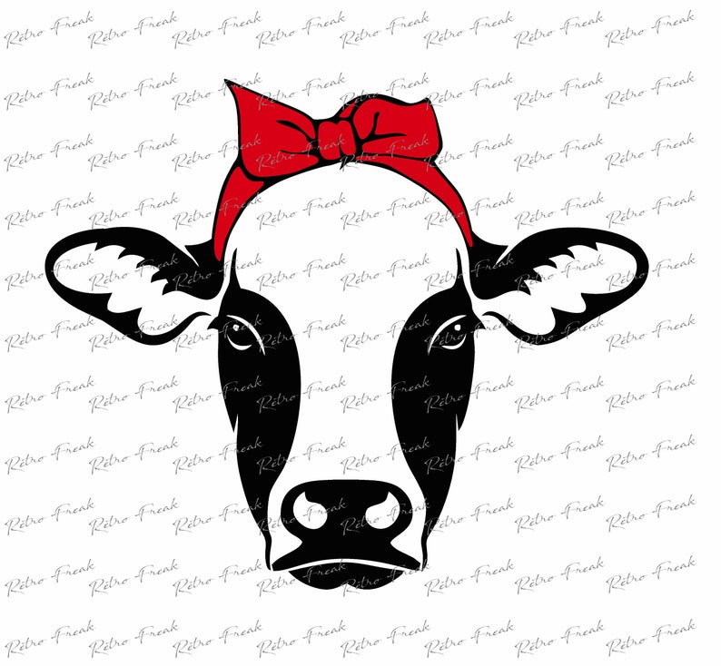 Cow Svg Png Cow Head Whit Bandana Svg Sublimation Designs - Etsy