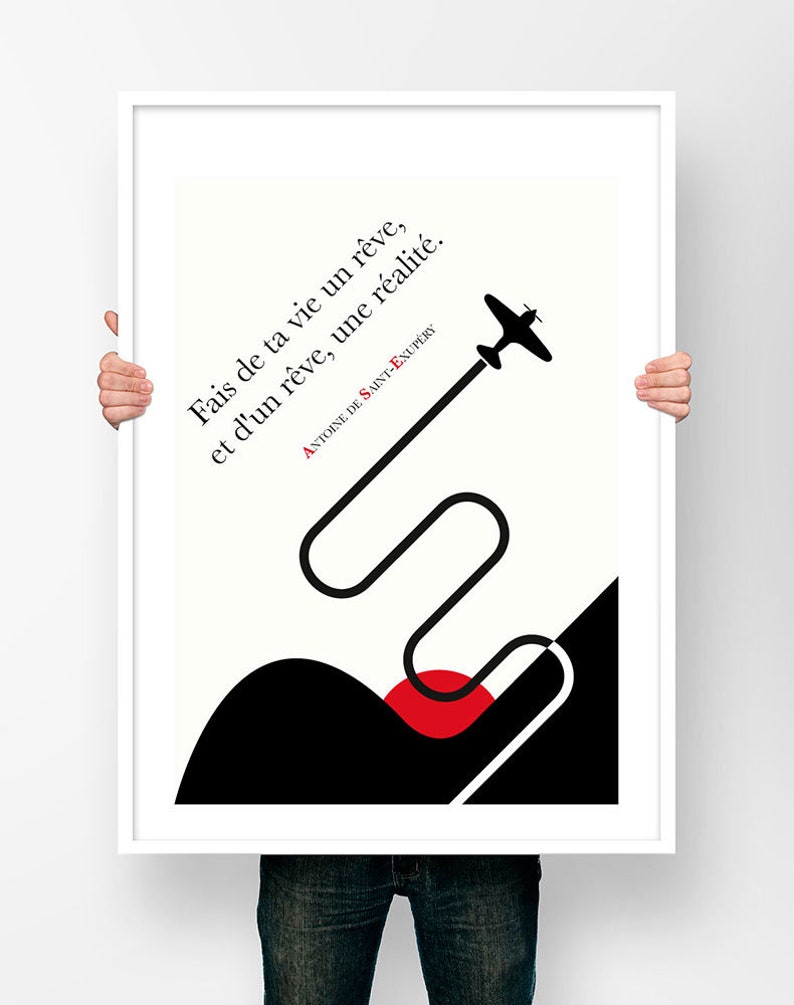 Print Quote Antoine De Saint-exupéry Make Your Life a Dream, and a ...