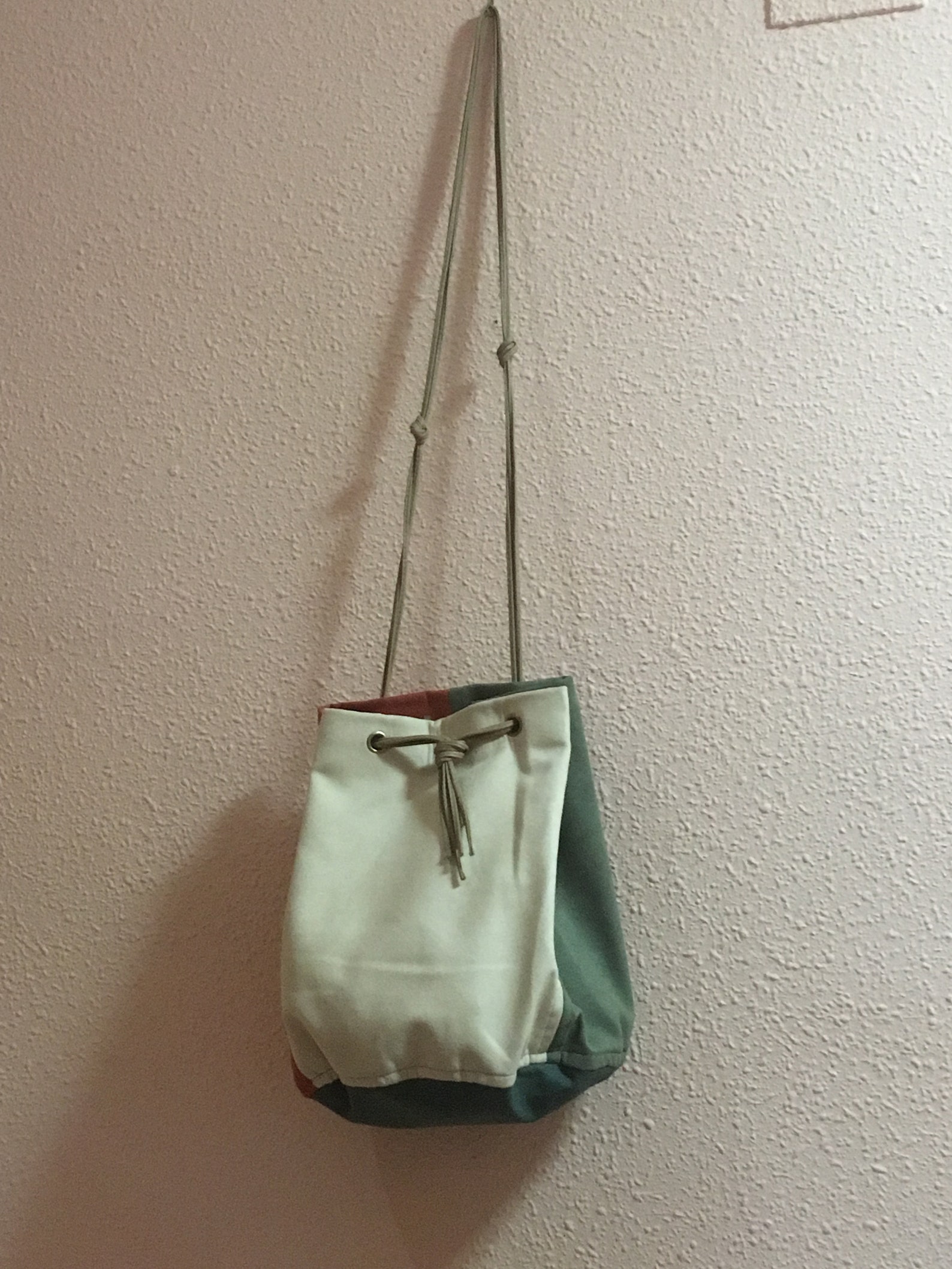 Light Summer Bucket Bag: Upcycled Furniture Fabric, Shoulder Strap - Etsy