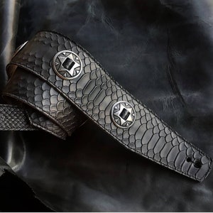 Snake Leather Guitar Strap - Etsy