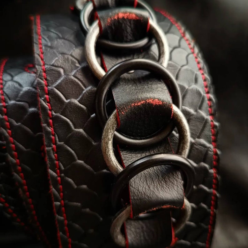 Leather Guitar Strap With Rings - Etsy