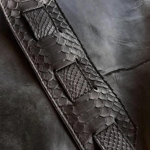 Snake Leather Guitar Strap - Etsy