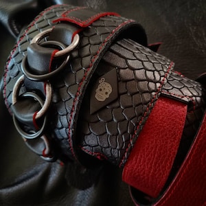 Leather Guitar Strap With Rings - Etsy