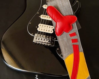 Leather Guitar Strap With Rings - Etsy