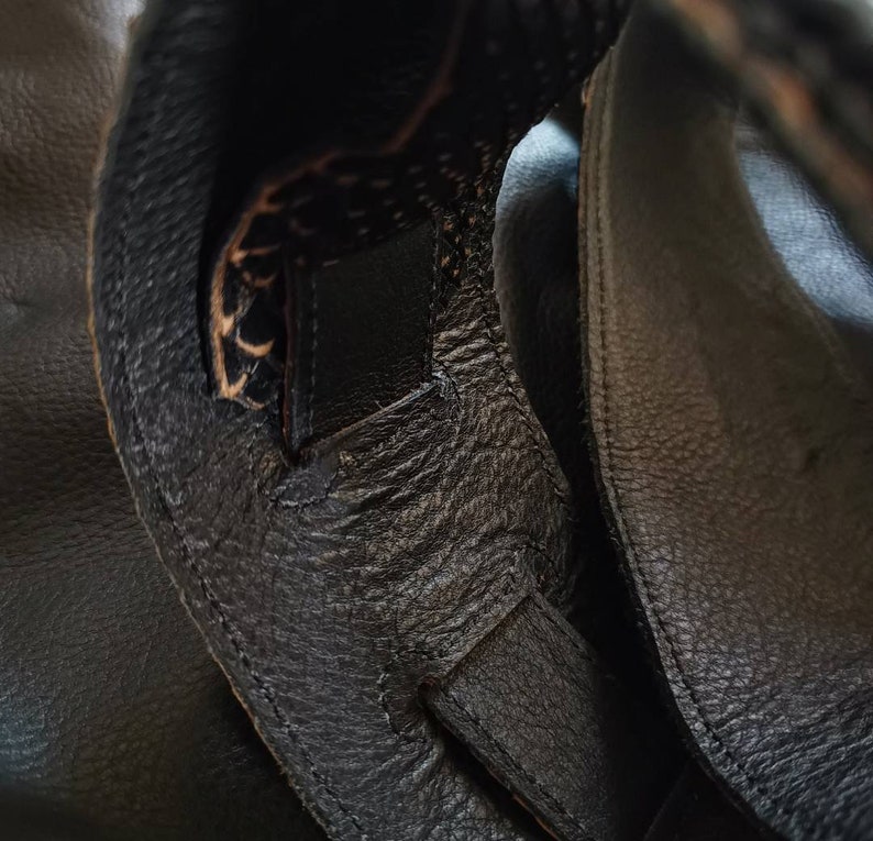 Black Snake Leather Conchos Guitar Strap - Etsy