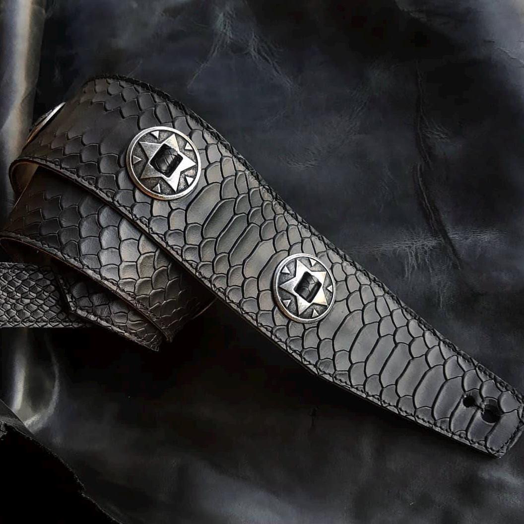 Snake Leather Guitar Strap - Etsy