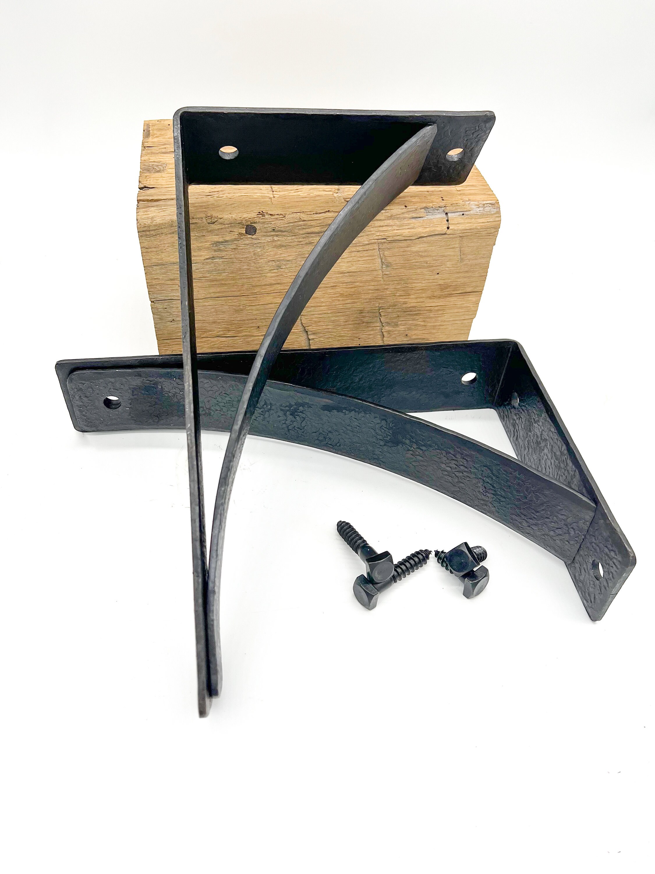 Hand-forged Moonstone Shelf Brackets (set of Two) - Etsy