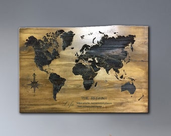 World Map Hanging - Etsy