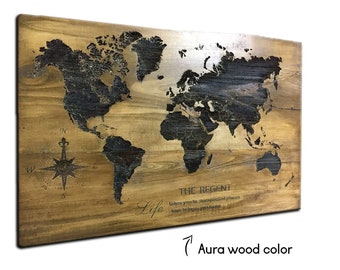 Laser Cut World Map - Etsy