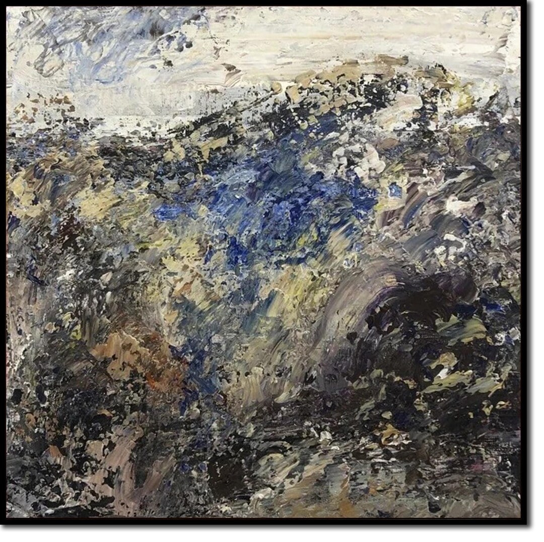 Abstract Brush Stroke Acrylic Painting on Canvas Heavy Textured ...
