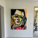 Faces Abstract Painting Large Abstract Acrylic Painting on - Etsy