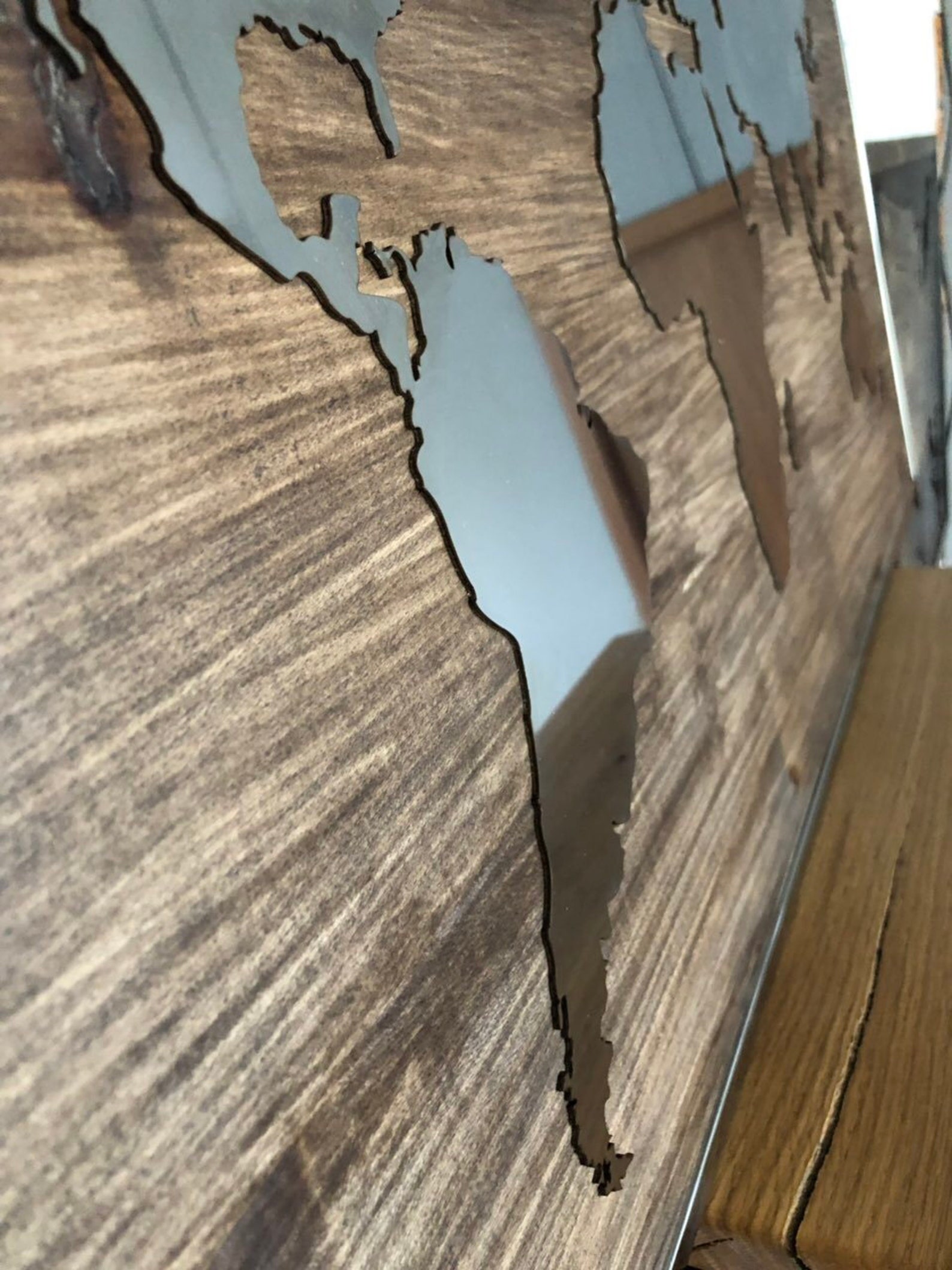 Original Metal World Map Large Metal World Map Metal Wall Map | Etsy