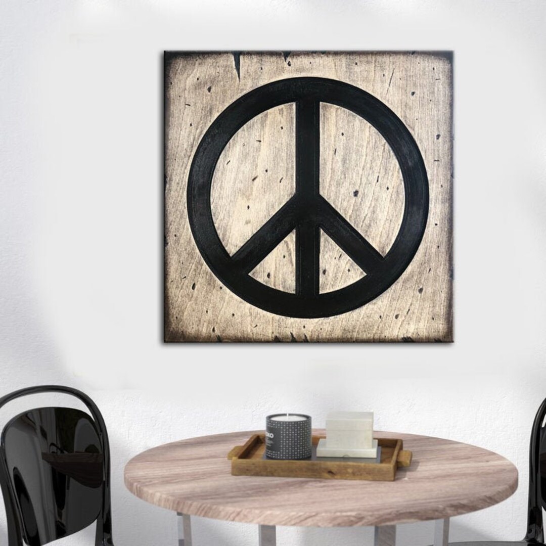 Custom Laser Engraved Wood Peace Sign: Hippie Wall Art - Etsy Australia