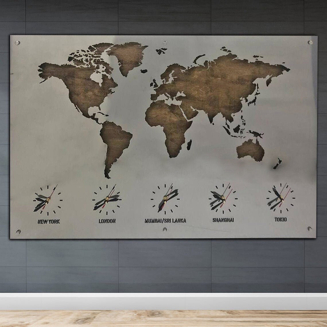 Silver Kitchen Wall Clock - Etsy