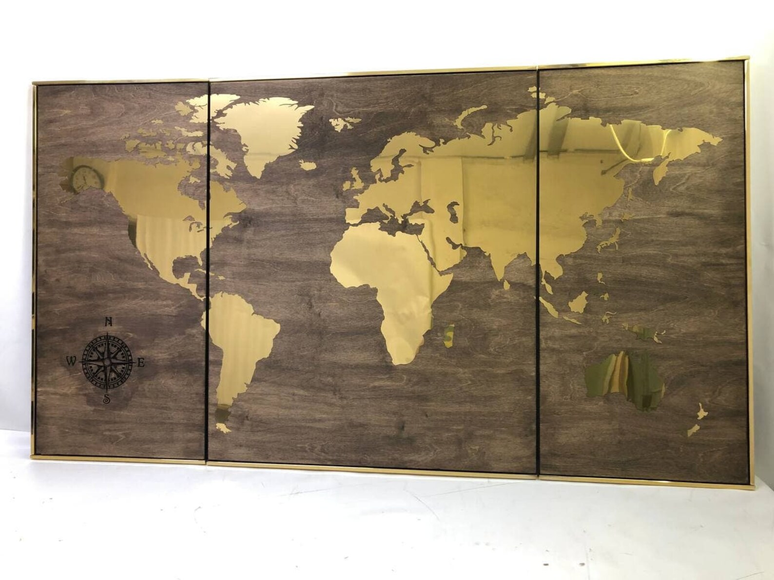 Metal World Map Gold Map of the World Brass Metal World Map - Etsy