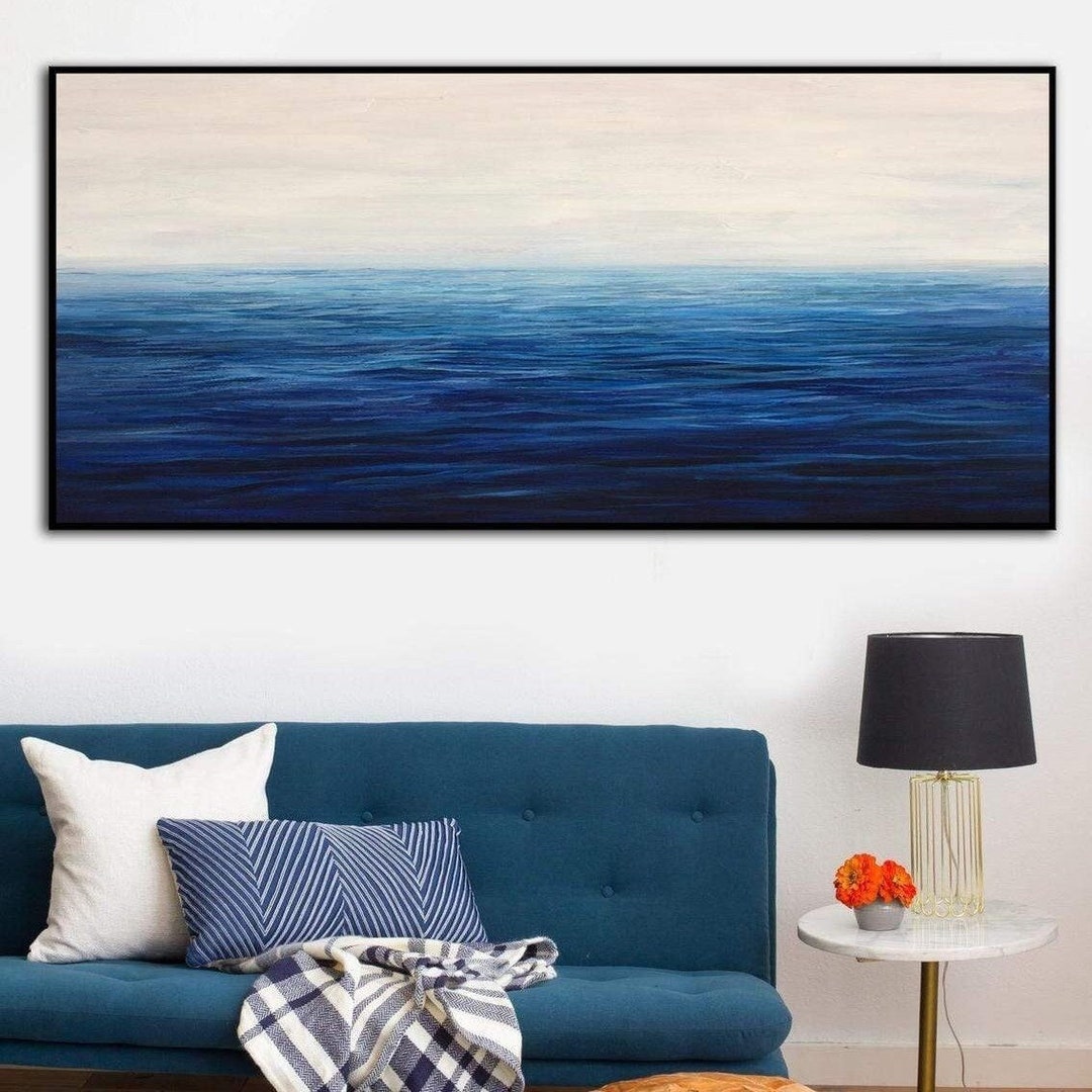 Original Abstract Seascape Paintings on Canvas Ocean Acrylic Sea Fine ...