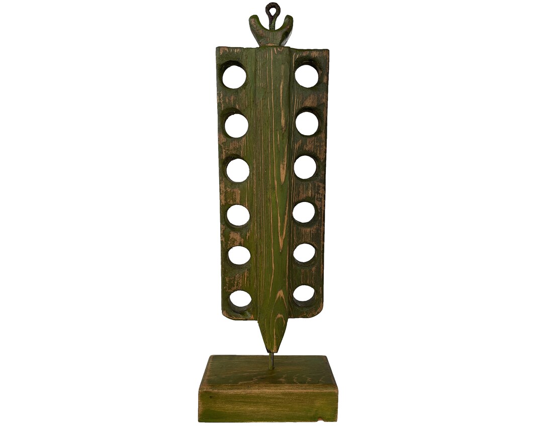 23.6x6 Abstract Wood Table Wooden Artwork Figurine Original Vertical ...