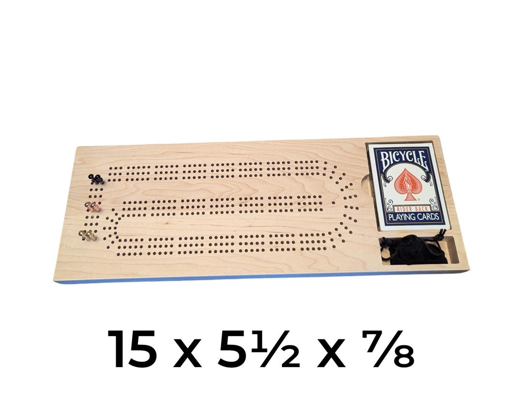 Maple Cribbage Board. Crafted From Fine, Sustainably Sourced Maple Wood ...