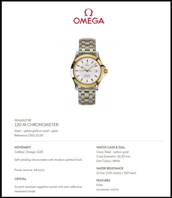 Omega Seamaster 18kt Men's Watch - Gem