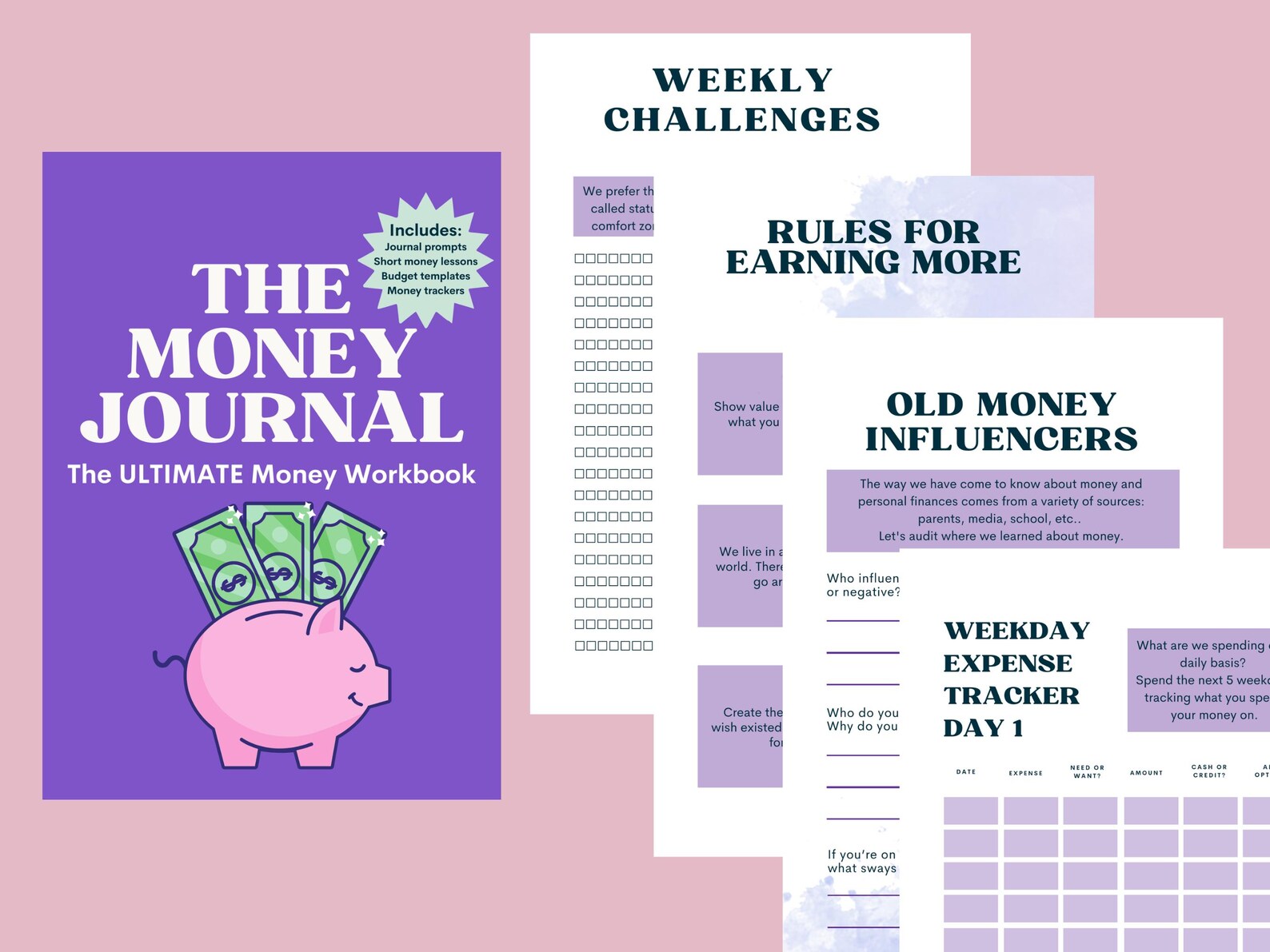 Digital Money Journal | Financial Planner, Budget Tracker (PDF) - Etsy
