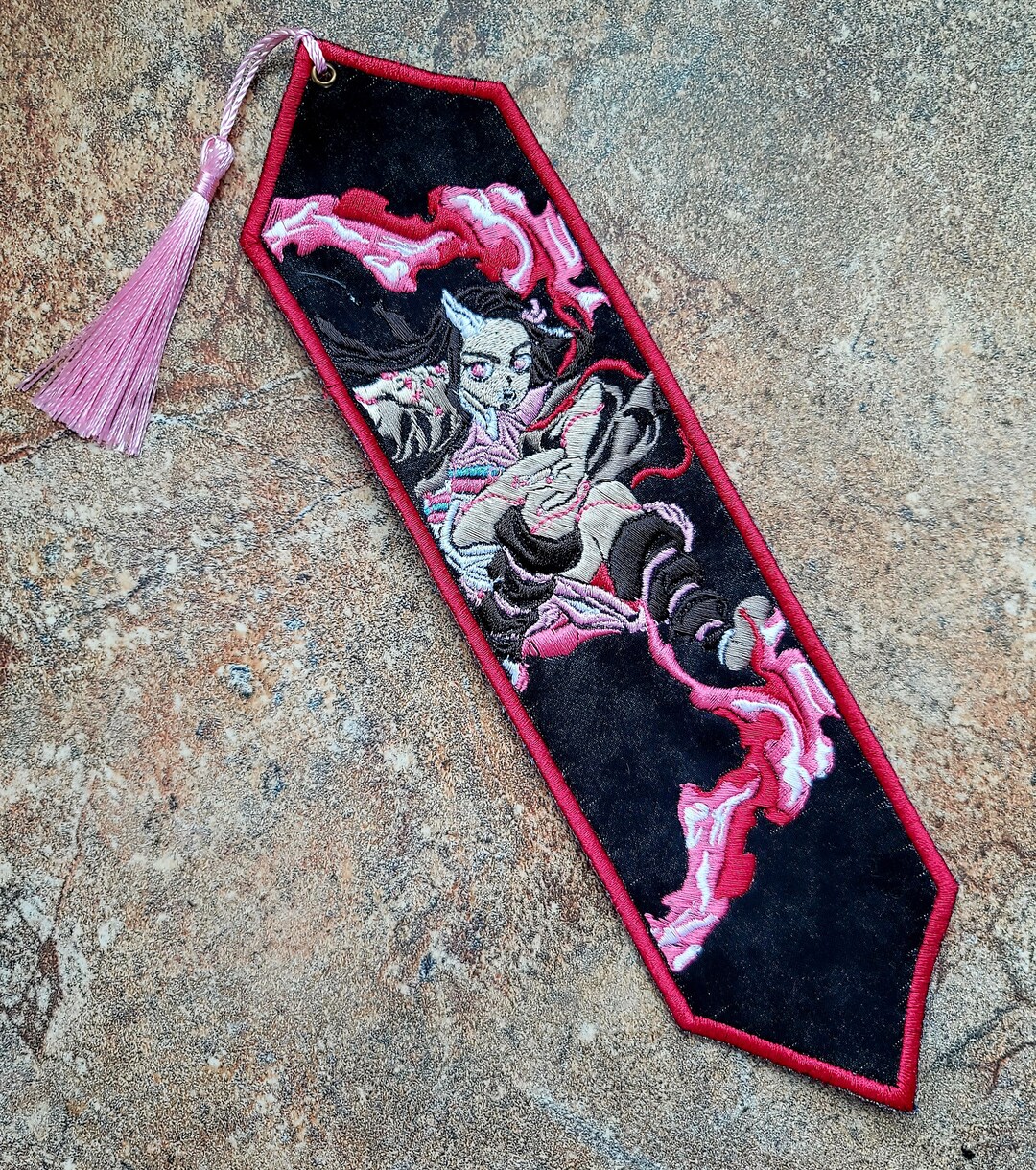 Nezuko Demon Art Embroidered Bookmark - Etsy