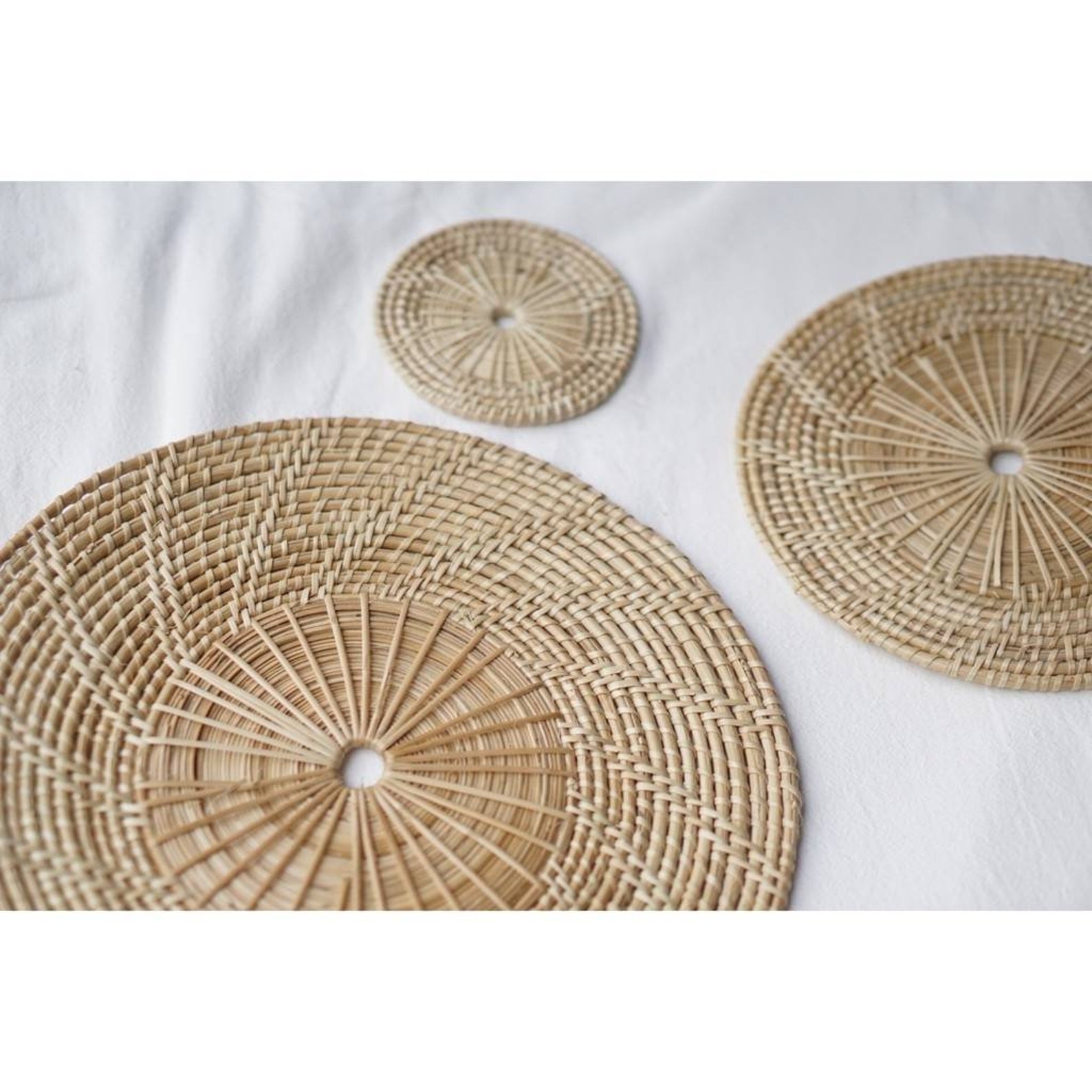 Rattan Coaster Woven Coaster Straw Coaster Platemat - Etsy