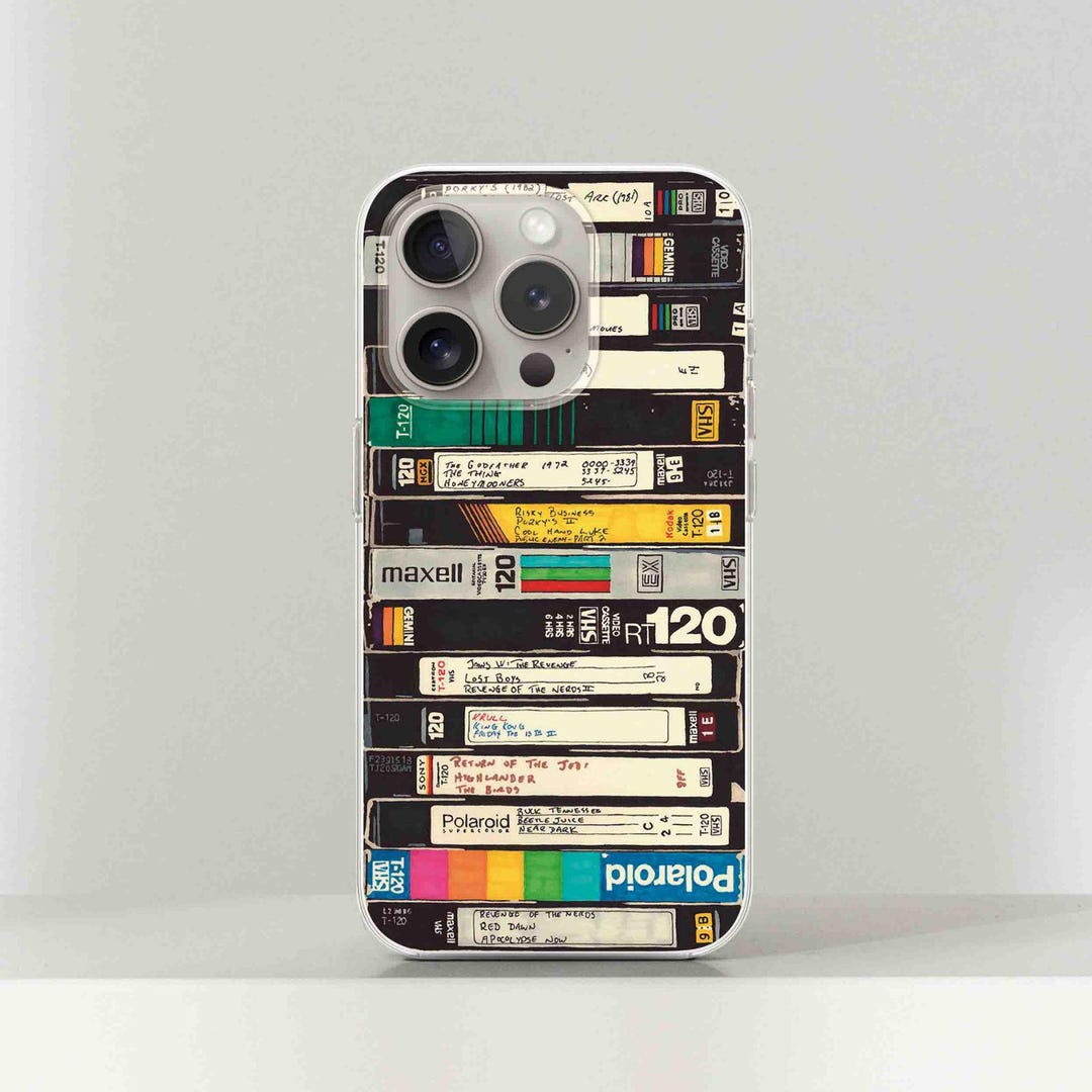 Retro VHS Tapes Phone Case: Vintage Cassette Design - Etsy
