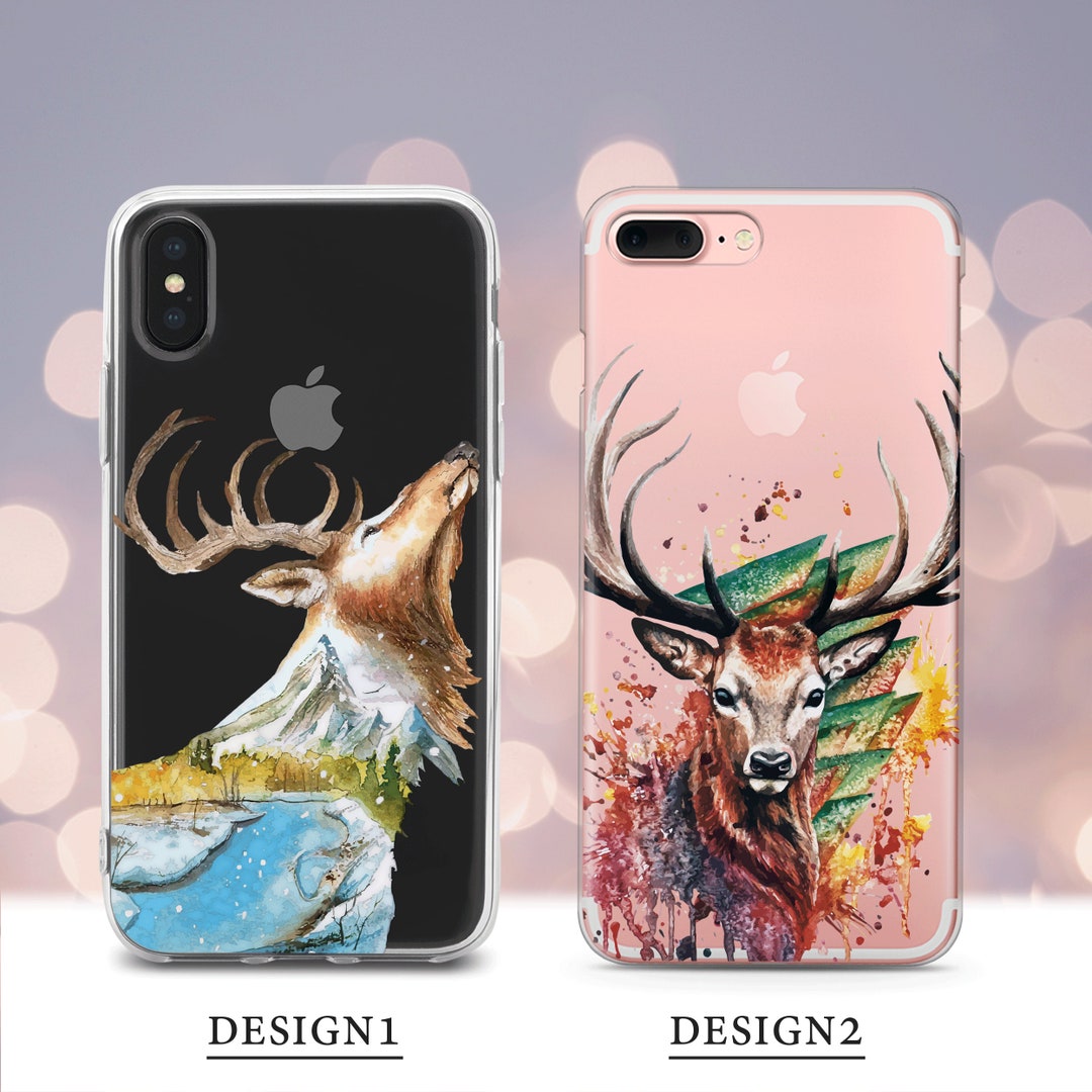 Deer iPhone Case SE 6 6s 7 8 Plus X XR XS 11 12 13 Pro Max Art Samsung ...